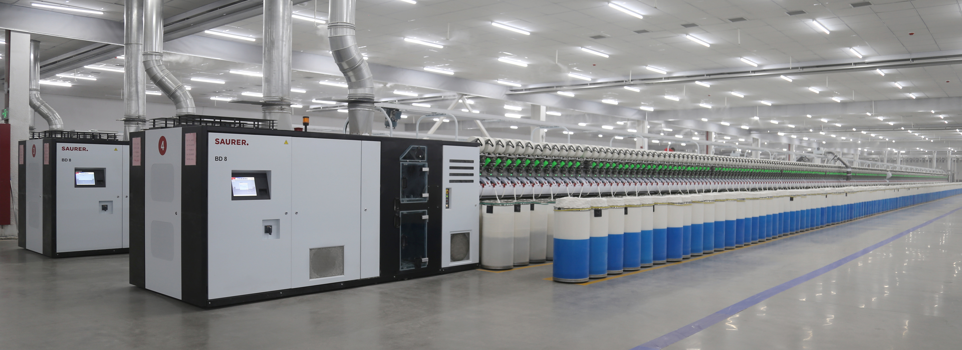 BD 8 OE spinning machines at Hengbang Zhifang - Saurer